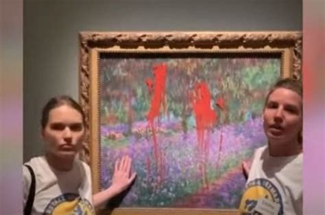 Екоактивисти заляха с боя картина на Моне и се залепиха за рамката й в музей в Стокхолм ШУМ БГ
