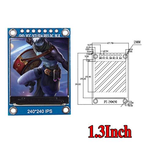 tft display 0 96 1 3 1 44 1 8 inch ips 7p spi hd 65k full color lcd module st7735 st7789 drive