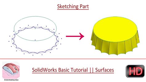 SolidWorks Basic Tutorial Surfaces Sketching Part YouTube
