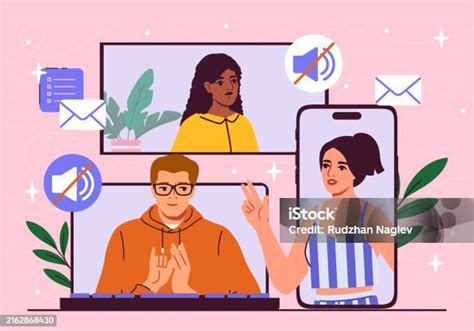 Sign Language Translation Deaf Man And Woman Communicate Using Sign