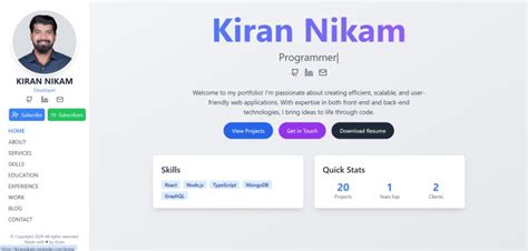 Kiran Nikam On Linkedin Webdevelopment Portfolio Mernstack