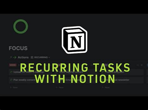 recurring tasks with notion ~ notion vip