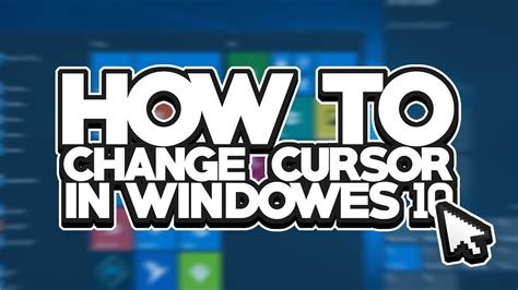 How To Change Your Mouse Cursor Windows YouTube