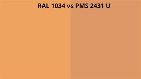 Ral 1034 Vs Pms 2431 U Ral Colour Chart Uk