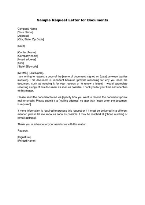 The Importance Of A Request For Documents Letter Ample Fusion