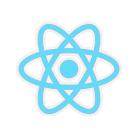 React Logo Javascript Framework Gear For Geeks Kiss Cut Stickers Etsy