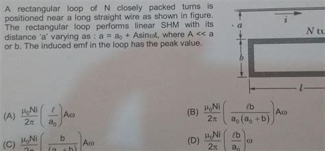 Answered A Rectangular Loop Of N Closely Packed Turns Is Positioned