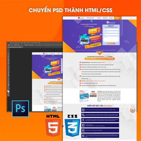 Chuyển Psd Thành Htmlcss Cắt Htmlcss Từ Psd Giá Rẻ