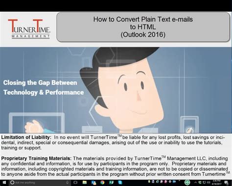 How To Convert Plain Text E Mail To Html Outlook On Windows Turner