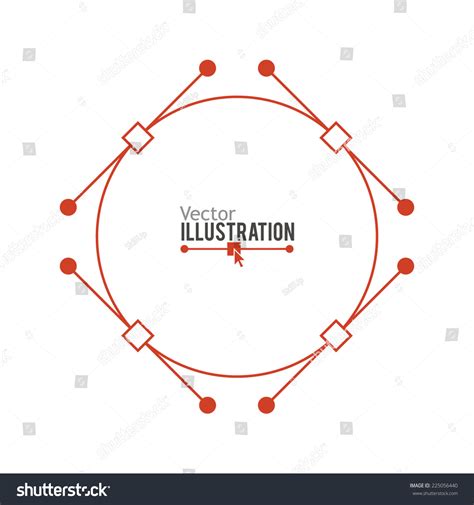Circle Banner Bezier Curve Handles Vector Stock Vector Royalty Free 225056440 Shutterstock