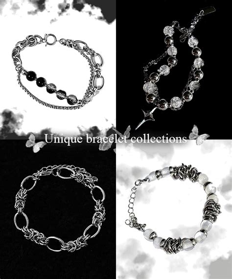 [유니크 스트릿]팔찌모음 빈티지 특별한 데일리 커플팔찌 유니섹스 패션팔찌 Y2k 별 무채색 에이블리