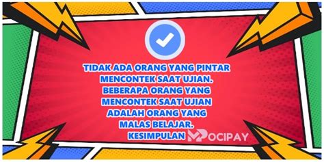 Tidak Ada Orang Yang Pintar Mencontek Saat Ujian Beberapa Orang Mocipay