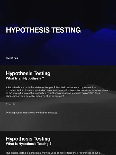 Hypothesis Testing Pdf Standard Error Standard Deviation