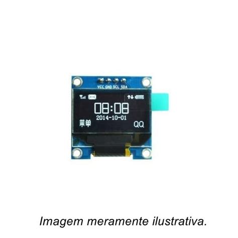 Display Lcd Oled I2c 096 Branco Smartprojects Brasil Componentes