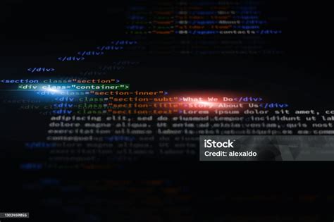 Html 언어 코딩 배경 Php 프로그래밍 언어에 대한 스톡 벡터 아트 및 기타 이미지 Php 프로그래밍 언어 Html