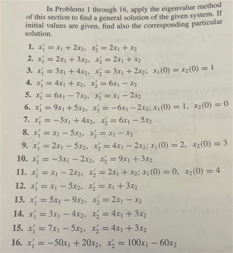 Solved In Problems Through Apply The Eigenvalue Chegg Com