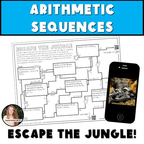 Arithmetic Sequences Activity With Explicit Formula Algebra 1 And 2 Ga