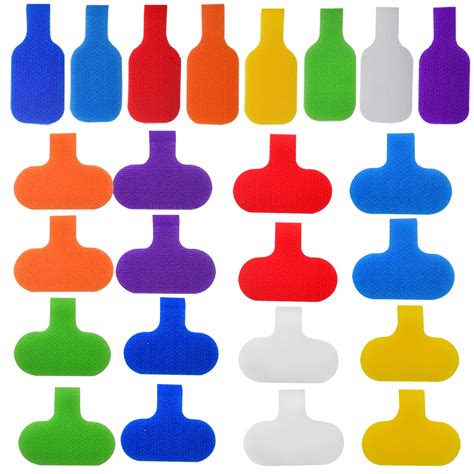 32pcs Cable Wire Labels Multi Color Nylon Cable Identification Tags Write On Cord Label For