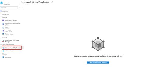 Azure Virtual Wan 허브에서 Nva네트워크 가상 어플라이언스 만들기 Microsoft Learn