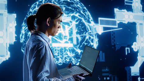 free photo ai operator runs code in data center
