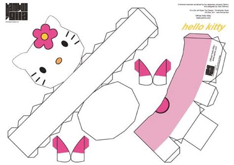 Hello Kitty Para Recortar Y Armar 5 Plantillas Para Imprimir En Casa