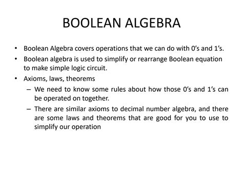 SOLUTION Module Boolean Algebra Studypool