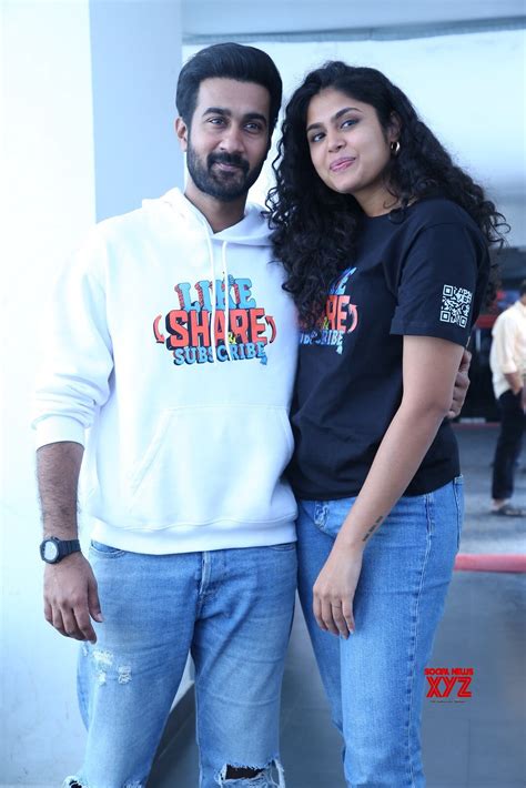 Santosh Sobhan And Faria Abdullah Slike Share Subscribe Movie Trailer Launch Event Gallery