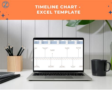 Timeline Chart Excel Template Timeline Visualization Template Project Timeline