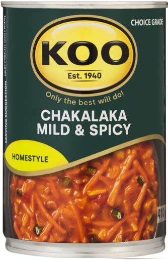 Koo Chakalaka Mild And Spicy 12x410g Savemore Cash And Carry