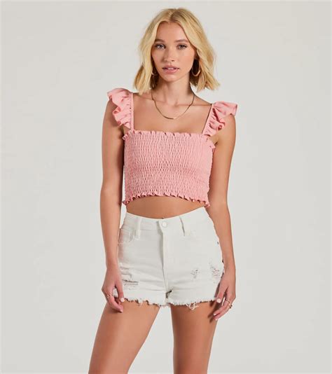 Pink Crop Tops For Women And Windsor