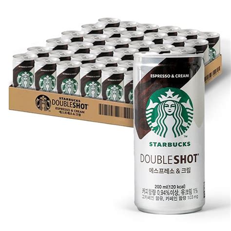 스타벅스 더블샷 에스프레소and크림 200ml 36캔