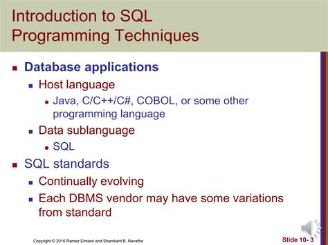 Solution Introduction To Sql Programming Techniques Study Guide
