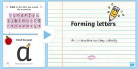 Upper Case and Lower Case Letter Formation PowerPoint