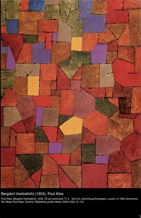 Paul Klee Bergdorf Herbstlich Mountain Village Autumnal