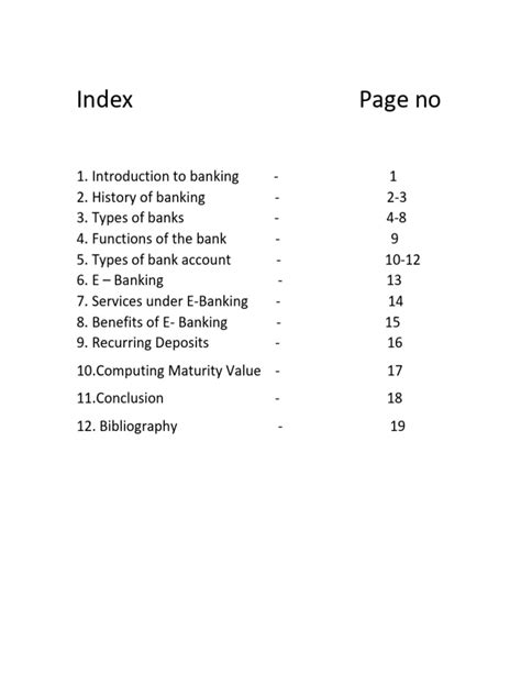 Index Maths Project Pdf