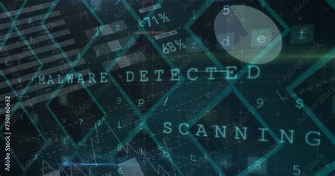 Image Of Cyber Attack Warning Text With Data Processing On Green