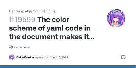 the color scheme of yaml code in the document makes it difficult to