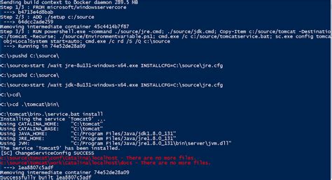 Installing Tomcat Web Server Through Docker File For Windows Container