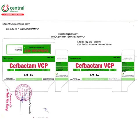 Thuốc Cefbactam Vcp điều Trị Nhiễm Khuẩn đường Hô Hấp Trên Và Dưới
