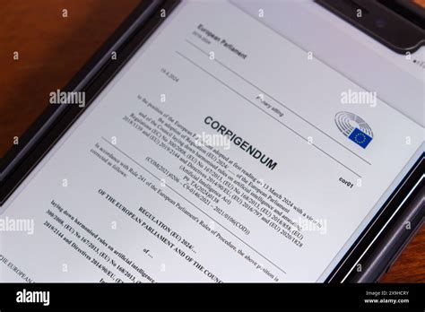 The Corrigendum From The European Parliament Regarding The Eu Artificial Intelligence Act Eu Ai