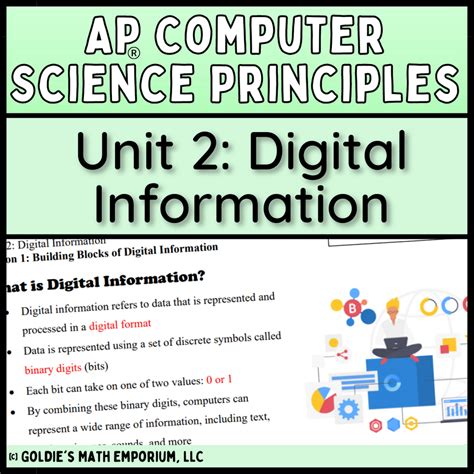 Ap® Computer Science Principles Goldies Math Emporium