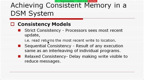 Consistency Models In Distributed Shared Memory Dsm Youtube