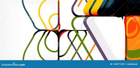 Abstract Background Multicolored Geometric Shapes Modern Design Stock Vector Illustration Of