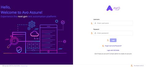 Log In Screen Overview Avo Assure