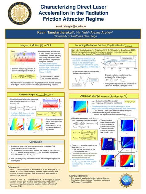 Pdf Characterizing Direct Laser Acceleration In The Radiation Friction Attractor Regime Poster
