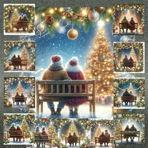 Senior Christmas Bench Couples Cup1346889 77133 Craftsuprint