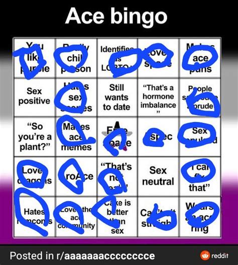 My Ace Bingo Fun Fact I Did This On A Cruise While A Song About All
