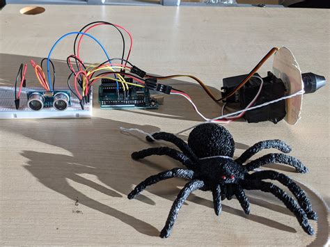 Scary Spider Droppper With Motion Sensor Arduino Project Hub