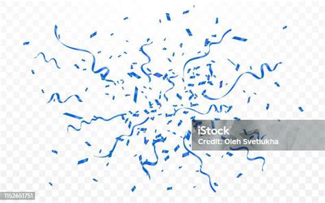 파란 색종이 축 하 카니발 리본 고급 인사말 카드입니다 벡터 일러스트 파란색에 대한 스톡 벡터 아트 및 기타 이미지 파란색 색종이 조각 색 테이프 Istock