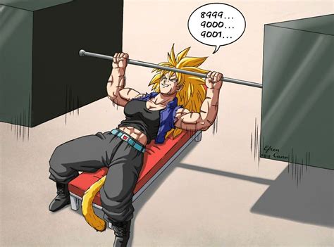 Suika Bench Pressing Katchin Commission Work Requested By Ord Shadow Anime Dragon Ball Super